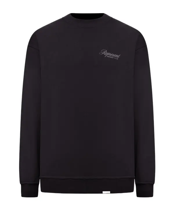 REPRESENT Logo Printed Crewneck Sweatshirt - Black