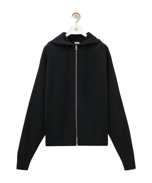 Loewe Anagram Zip-up Hoodie - Black