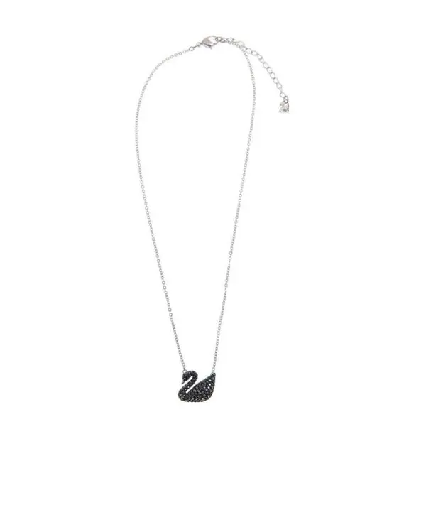 SWAROVSKI Black Swan Pendant Necklace - White