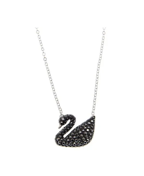 SWAROVSKI Black Swan Pendant Necklace - White