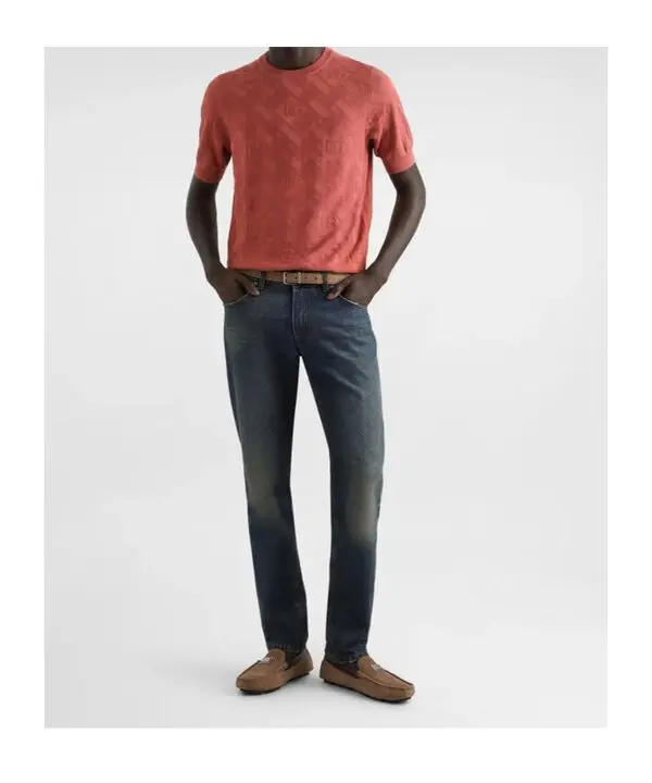 Dolce & Gabbana Faded Straight-leg Jeans - Black