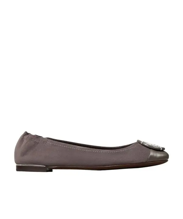 Tory Burch 10mm Logo-plaque Ballerina Flats - Black
