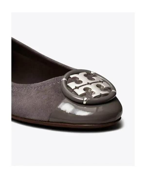 Tory Burch 10mm Logo-plaque Ballerina Flats - Black