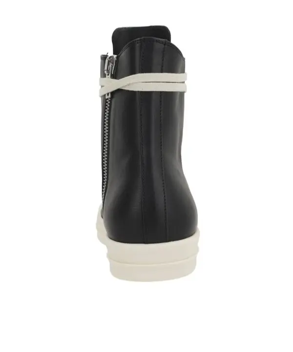 Rick Owens High-top Sneakers With Front Strap - Black