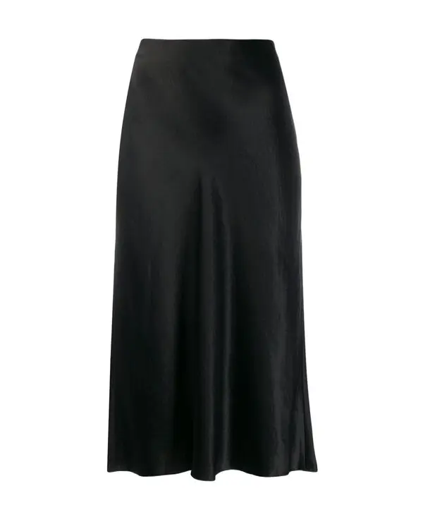 Vince Satin Slip Skirt - Black