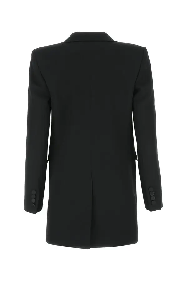 Saint Laurent Single-breasted Peak Lapel Blazer - Black