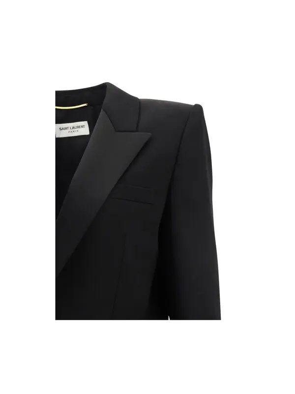 Saint Laurent Single-breasted Peak Lapel Blazer
