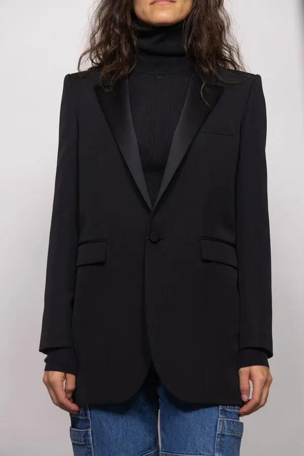 Saint Laurent Single-breasted Peak Lapel Blazer