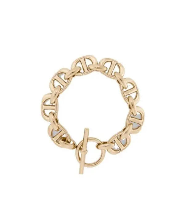 Dior Cd Navy Link Bracelet With Toggle Clasp - Yellow