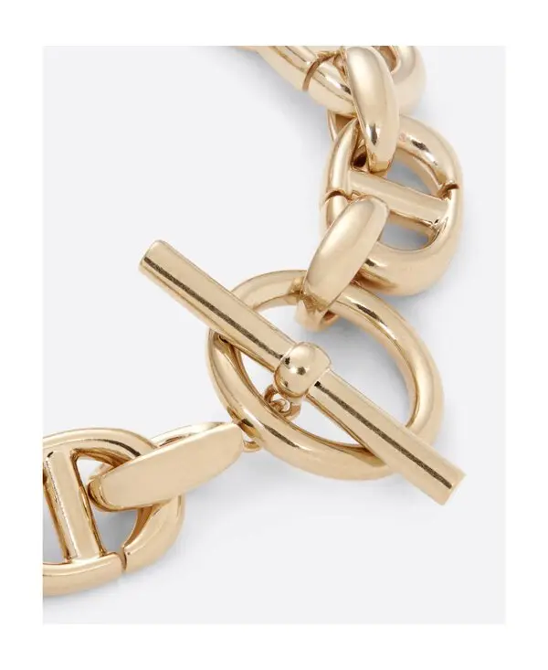 Dior Cd Navy Link Bracelet With Toggle Clasp