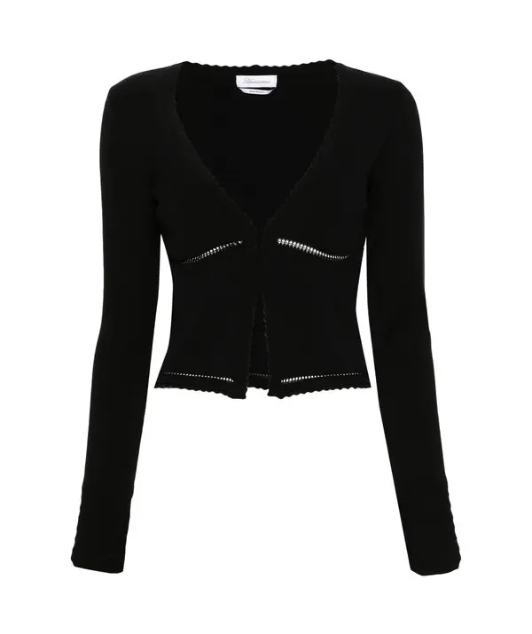Blumarine Scalloped V-neck Cardigan