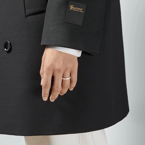 Gucci Diagonal Interlocking G Ring - White