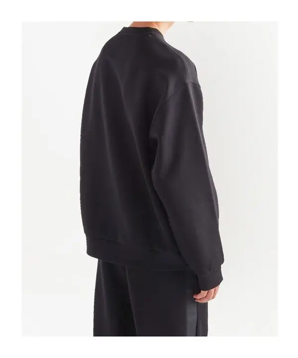 Prada Logo Plaque Crewneck Sweatshirt