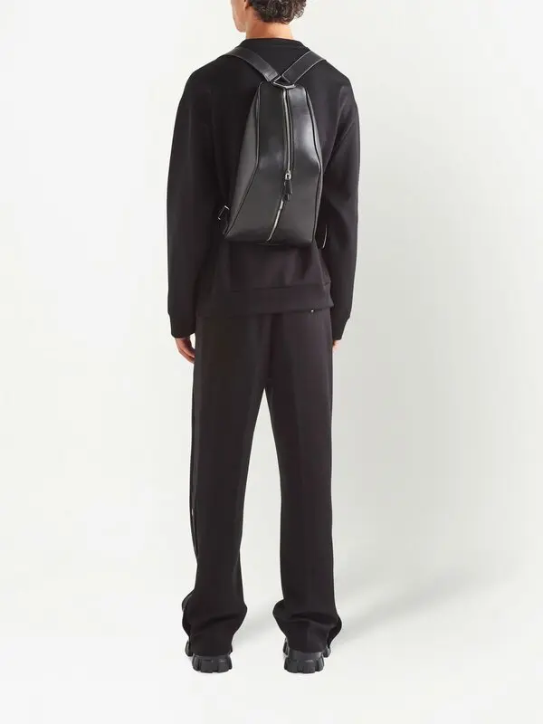 Prada Logo Plaque Crewneck Sweatshirt