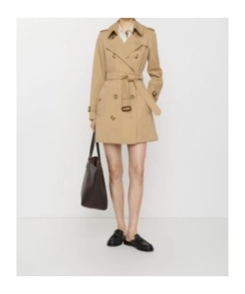 Burberry Double Breasted Belted Trench Coat