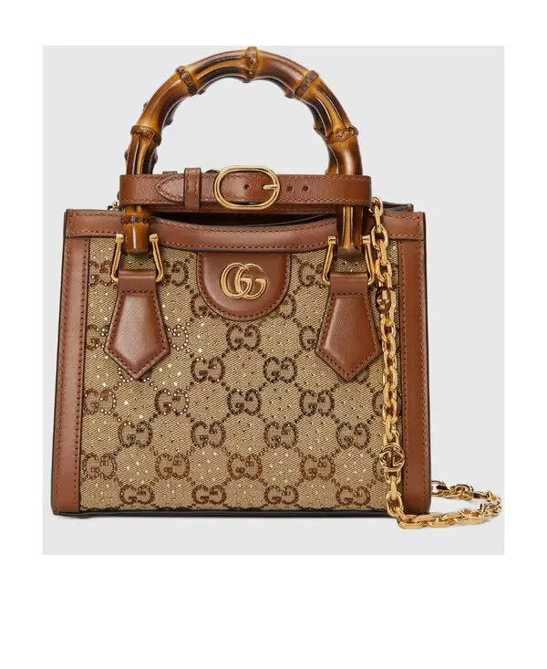 Gucci Diana Embellished Small Tote Bag