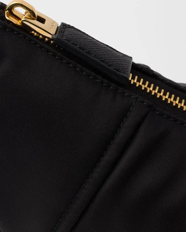 Prada Re-nylon Demi-lune Shoulder Bag With Chain Strap