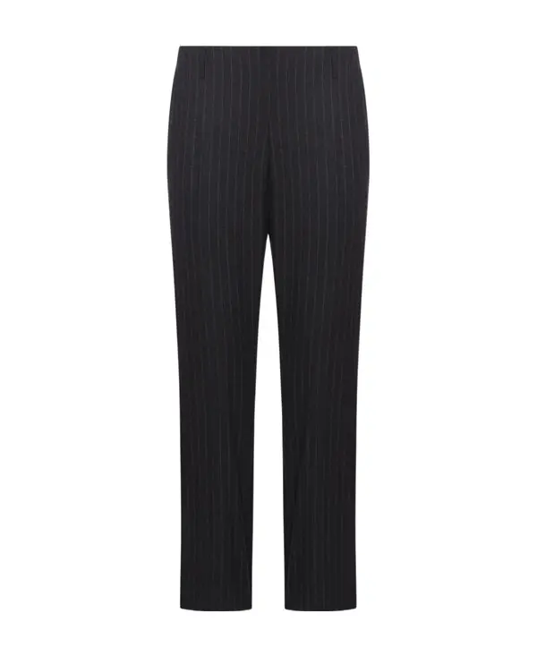 Dries Van Noten Stripe Detailed Straight Leg Pants - Gray