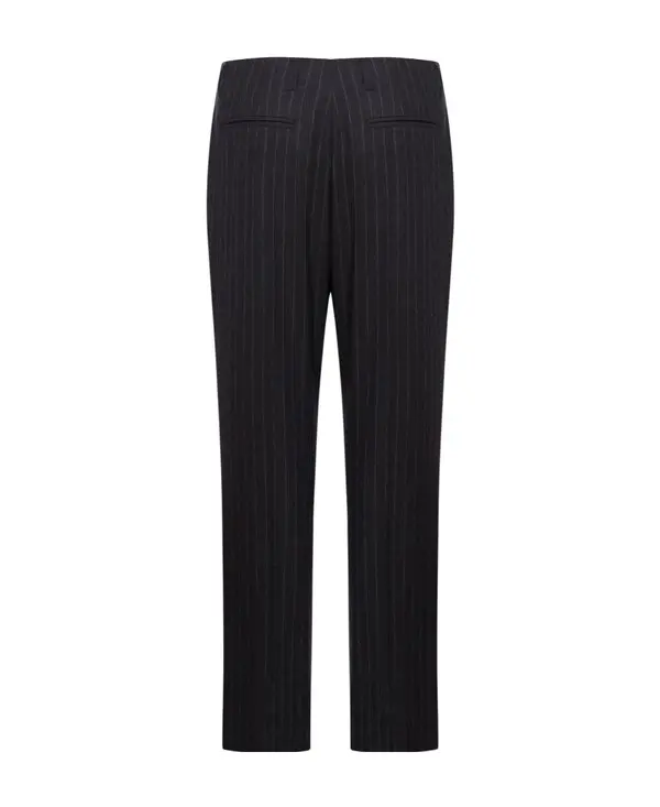 Dries Van Noten Stripe Detailed Straight Leg Pants - Gray