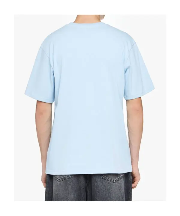 J.W.ANDERSON Logo-embroidered Cotton Shirt - Light Blue