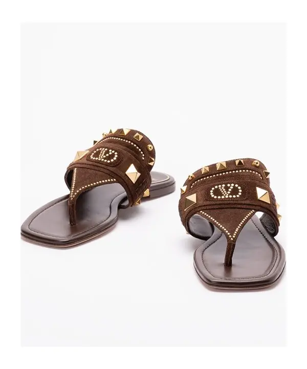 Valentino Garavani Rockstud Slip-on Thong Sandals