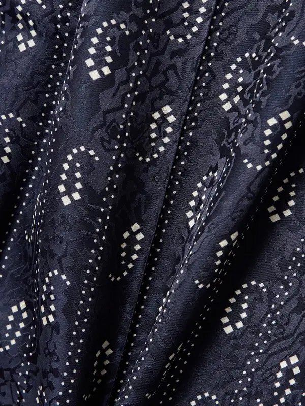 Tory Burch Patterned Wide Leg Trousers
