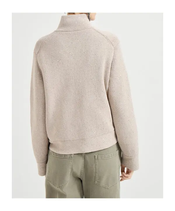 Brunello Cucinelli Sequined Zip-up Jacket - Desert