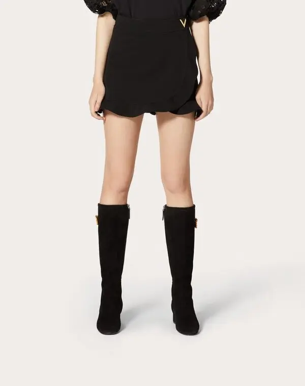 Valentino Garavani Vgold Ruffled Skorts