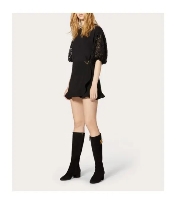 Valentino Garavani Vgold Ruffled Skorts
