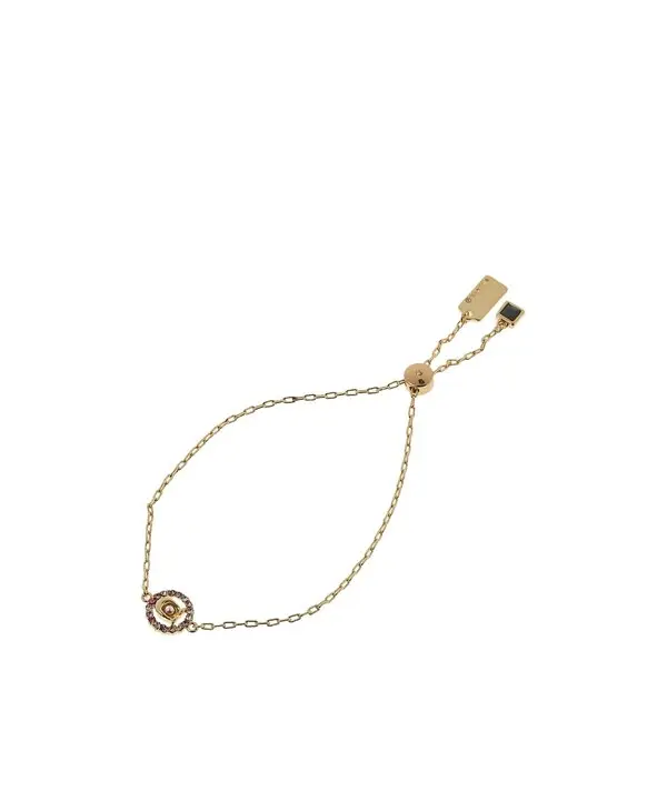 COACH Colorful Crystal Bracelet - Golden Pink
