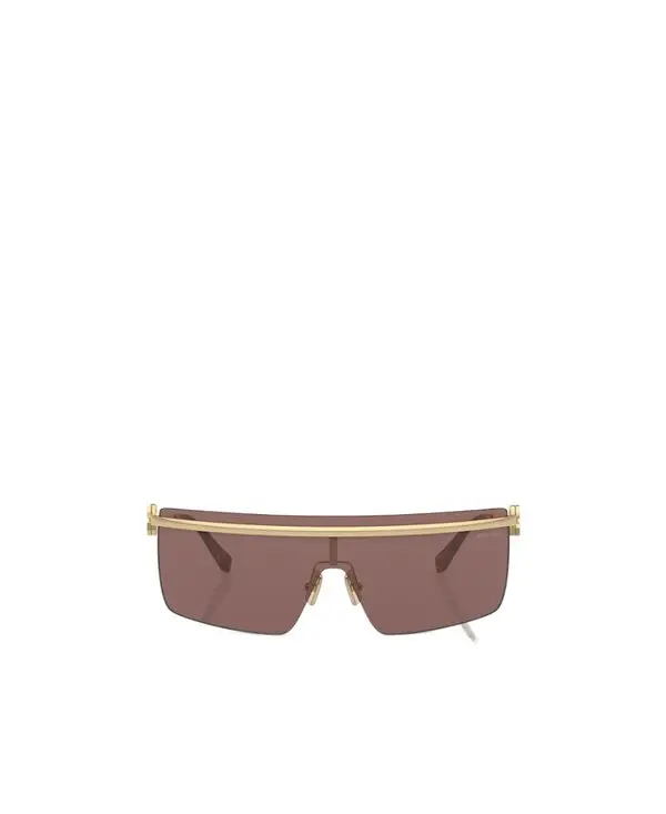 Miu Miu Geometric Single Lens Sunglasses - Brown