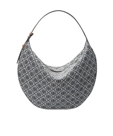 Tory Burch T Monogram Balloon Bag - Gray