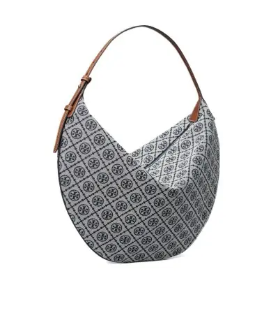 Tory Burch T Monogram Balloon Bag - Gray