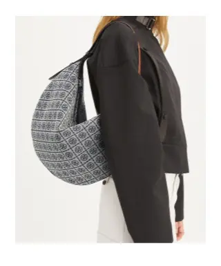 Tory Burch T Monogram Balloon Bag - Gray