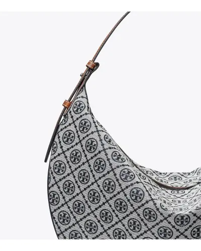 Tory Burch T Monogram Balloon Bag - Gray