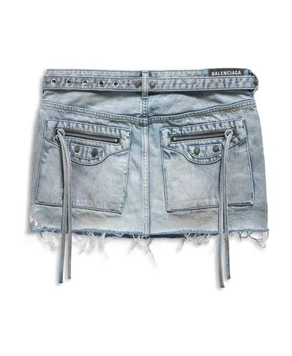 Balenciaga Cagole Mini Denim Skirt