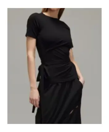 Y3 3-striped Belted T-shirt - Black