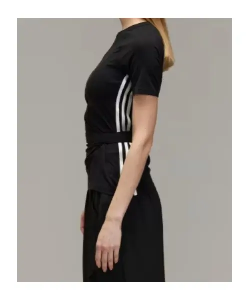Y3 3-striped Belted T-shirt - Black