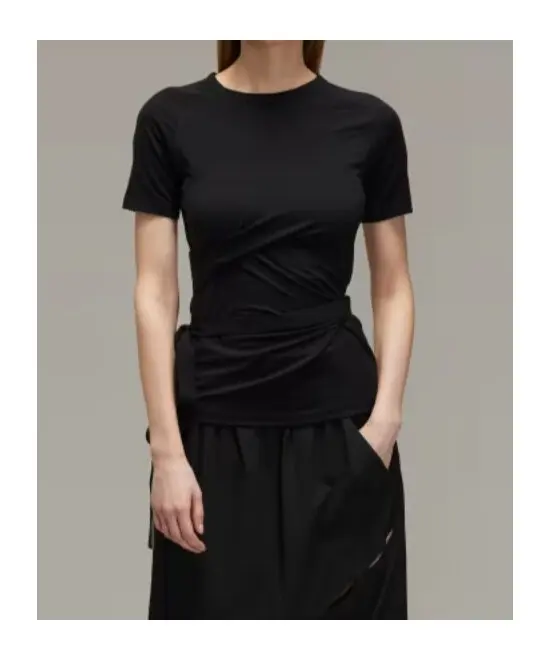 Y3 3-striped Belted T-shirt - Black