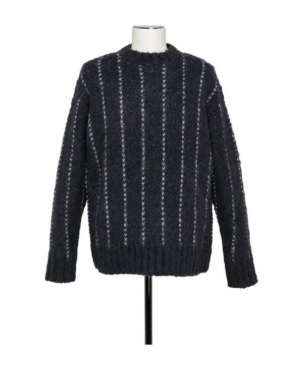 Sacai Long-sleeved Sweater With Striped Pattern