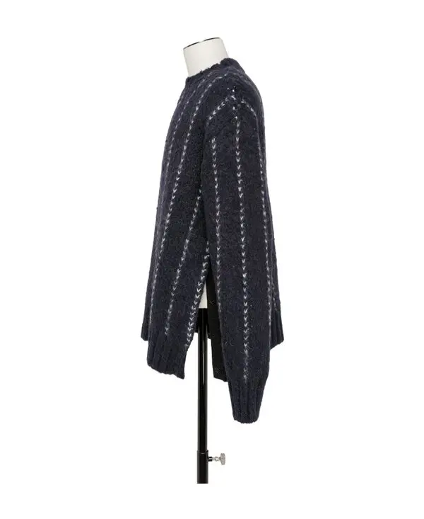 Sacai Long-sleeved Sweater With Striped Pattern