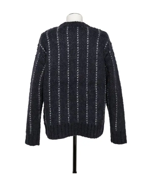 Sacai Long-sleeved Sweater With Striped Pattern