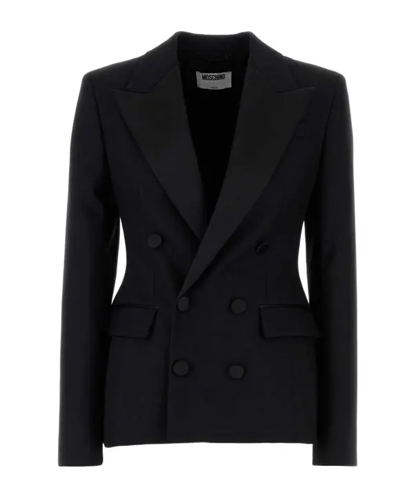 Moschino Double-breasted Tailored Blazer - Black