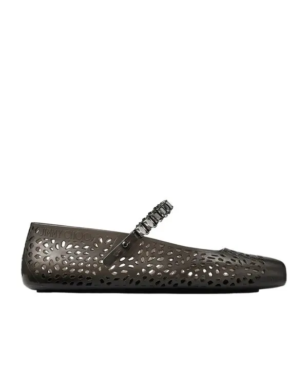 JIMMY CHOO Embellished Ballerina Flats