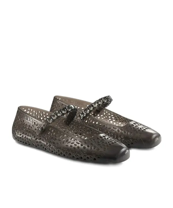 JIMMY CHOO Embellished Ballerina Flats