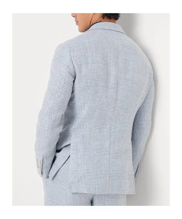 Brunello Cucinelli Checked Buttoned Blazer - Sky-blue