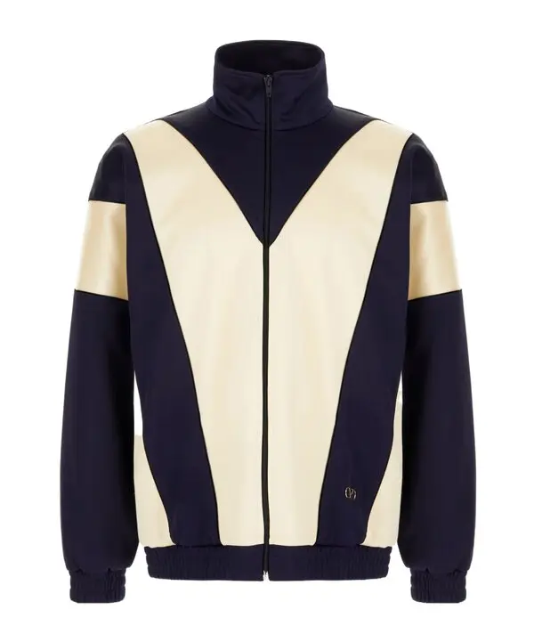 Valentino Garavani Logo-patched Zip-up Sweatshirt - Black