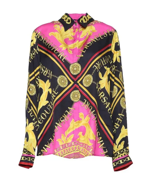 Versace Printed Long Sleeve Shirt - Multicolor