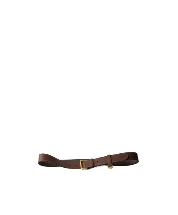 Prada Leather Belt With Pin Buckle - Ebony