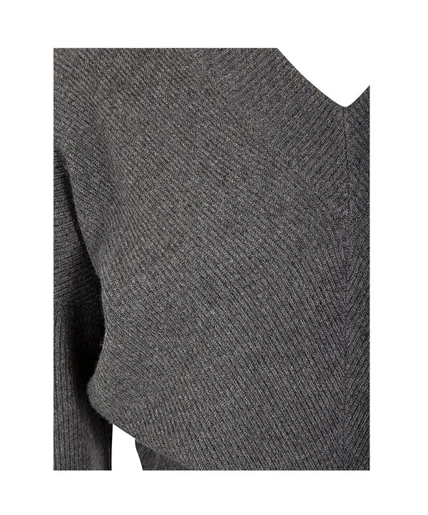 Brunello Cucinelli Knitted V-neck Midi Dress